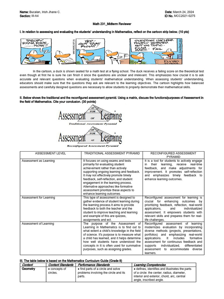 Math 231 - Midterm Reviewer | Download Free PDF | Educational ...