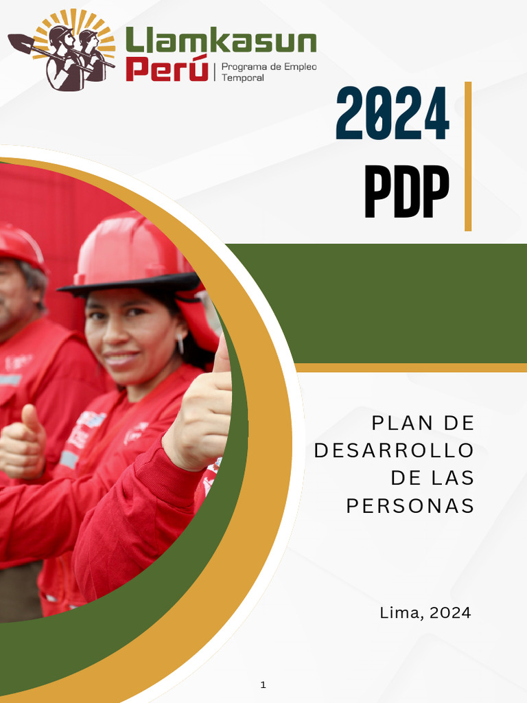 Plan de Desarrollo de Las Personas PDP 2024 | PDF | Perú | Gestión de recursos humanos