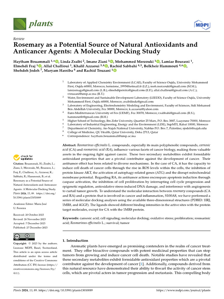 Plants 13 00089 | PDF | Polyphenol | Antioxidant
