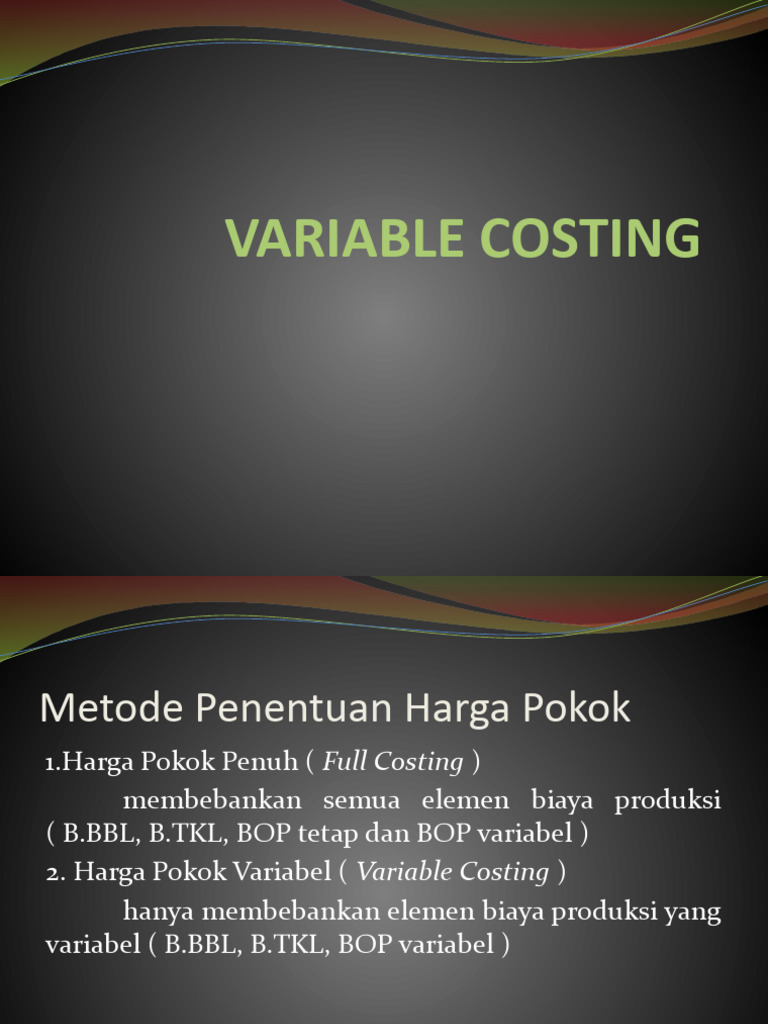 Variable Costing | PDF