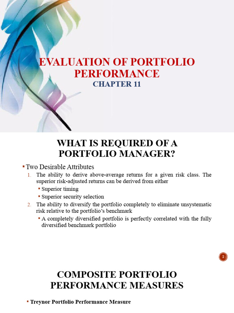 Portfolio Manager Performance Evaluation | PDF | Sharpe Ratio | Private ...