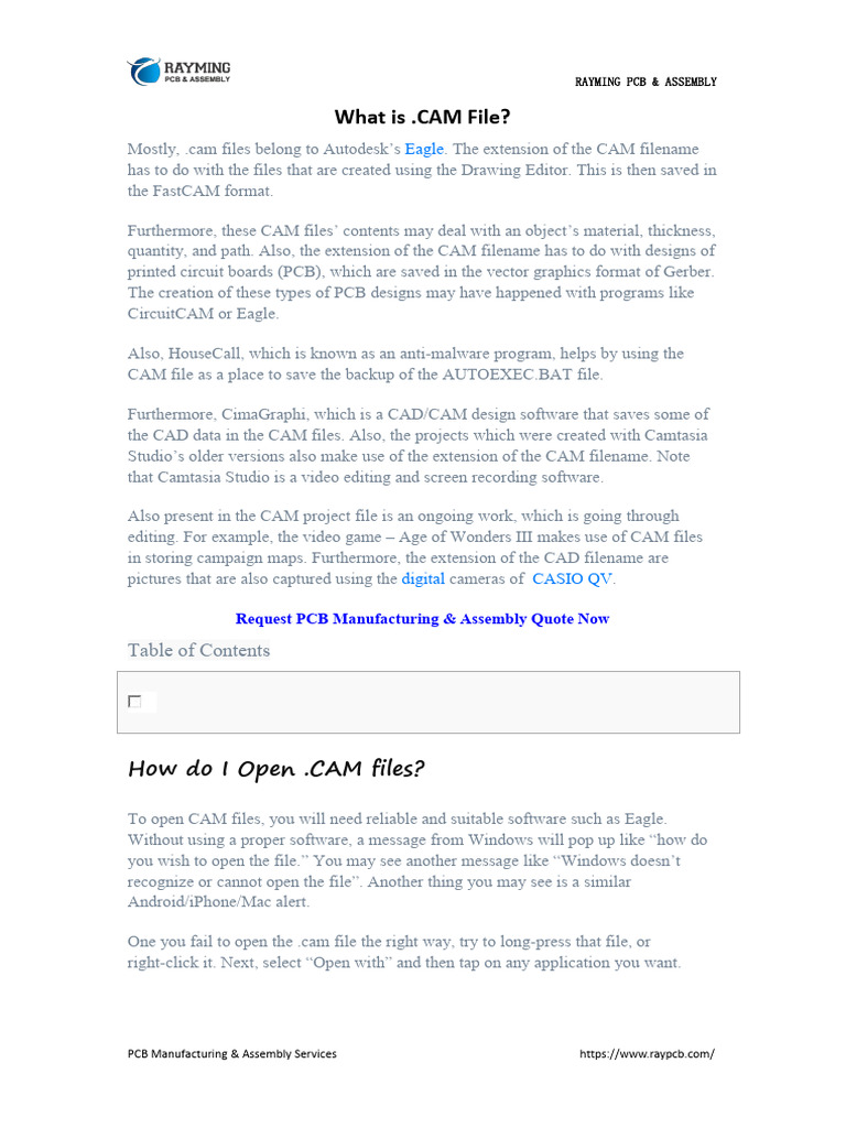 What Is .CAM File | PDF | Computer Aided Design | Computer File
