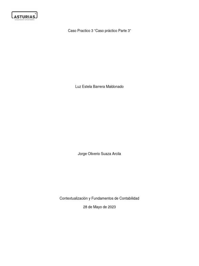 Caso Practico Unidad 3 | PDF | normas internacionales de INFORMACION ...