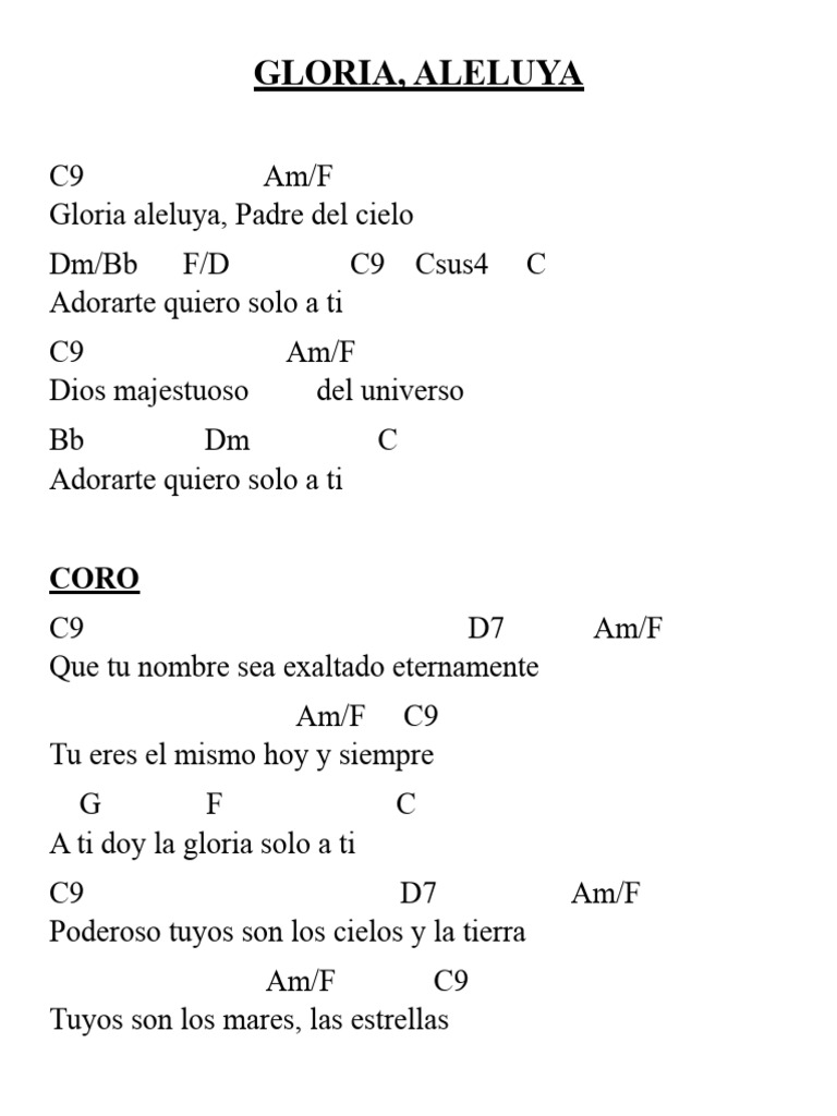Gloria y Alabanza Divina | PDF