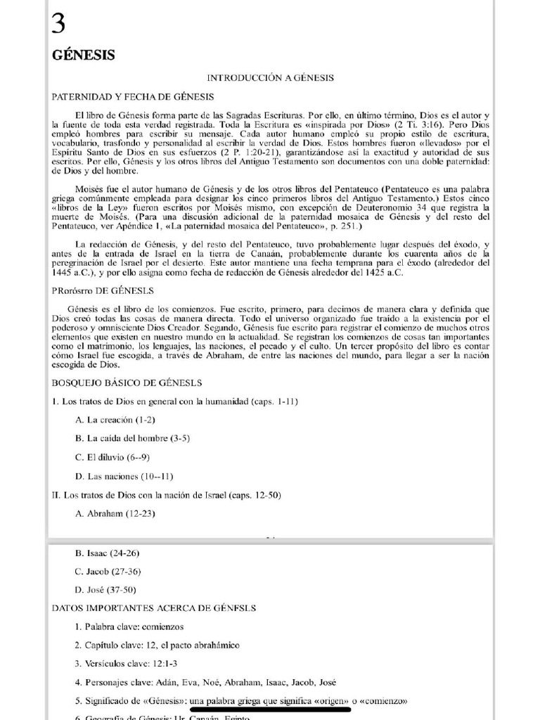 Introducción Al Libro de Génesis | PDF