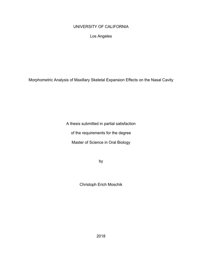 Morphometric Analysis of Maxillary Skeletal Expansion Effects On The ...