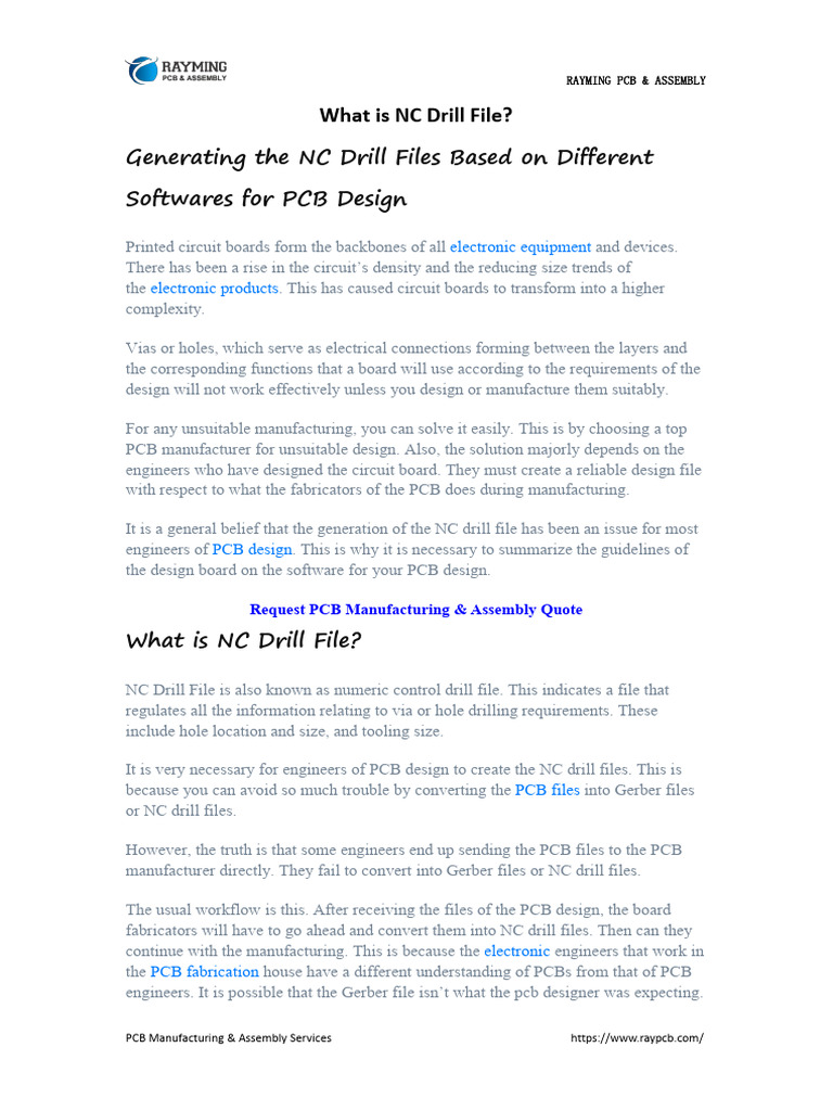 What Is NC Drill File | PDF | Printed Circuit Board | Computing