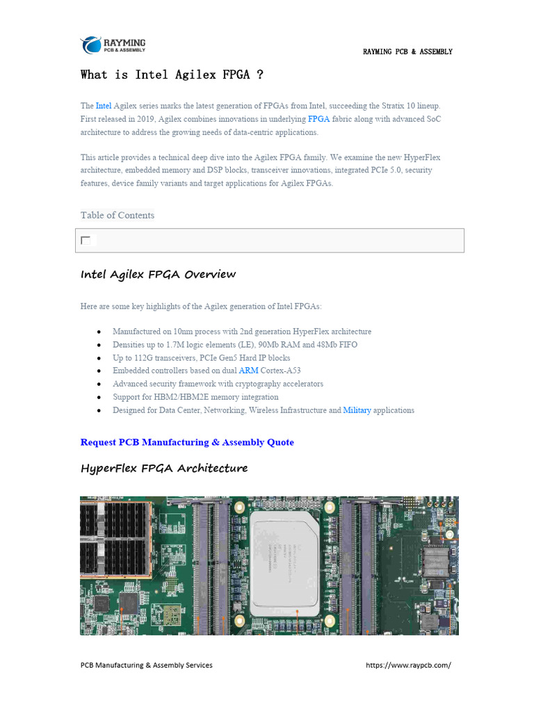 What Is Intel Agilex Fpga Pdf Field Programmable Gate Array 5749