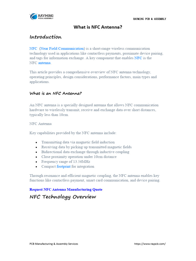 What Is NFC Antenna | PDF | Antenna (Radio) | Inductor