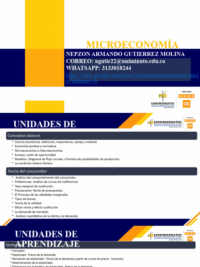 Presentación - Microeconomia 2024 - Final | PDF | Monopolio | Elasticidad (economía)