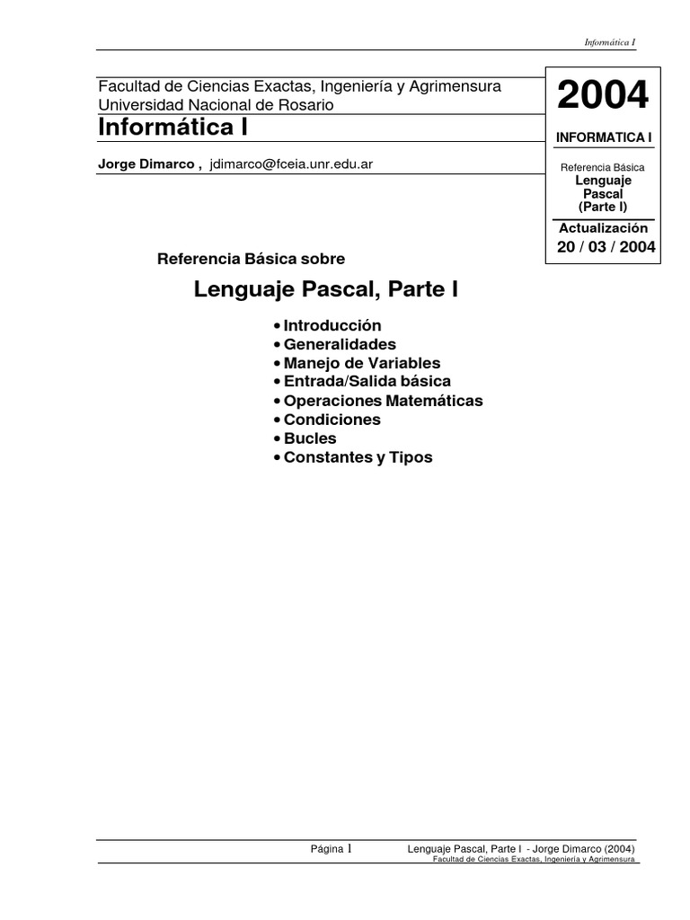 manual_pascal_parte_i | PDF | Lenguaje de programación | Programación