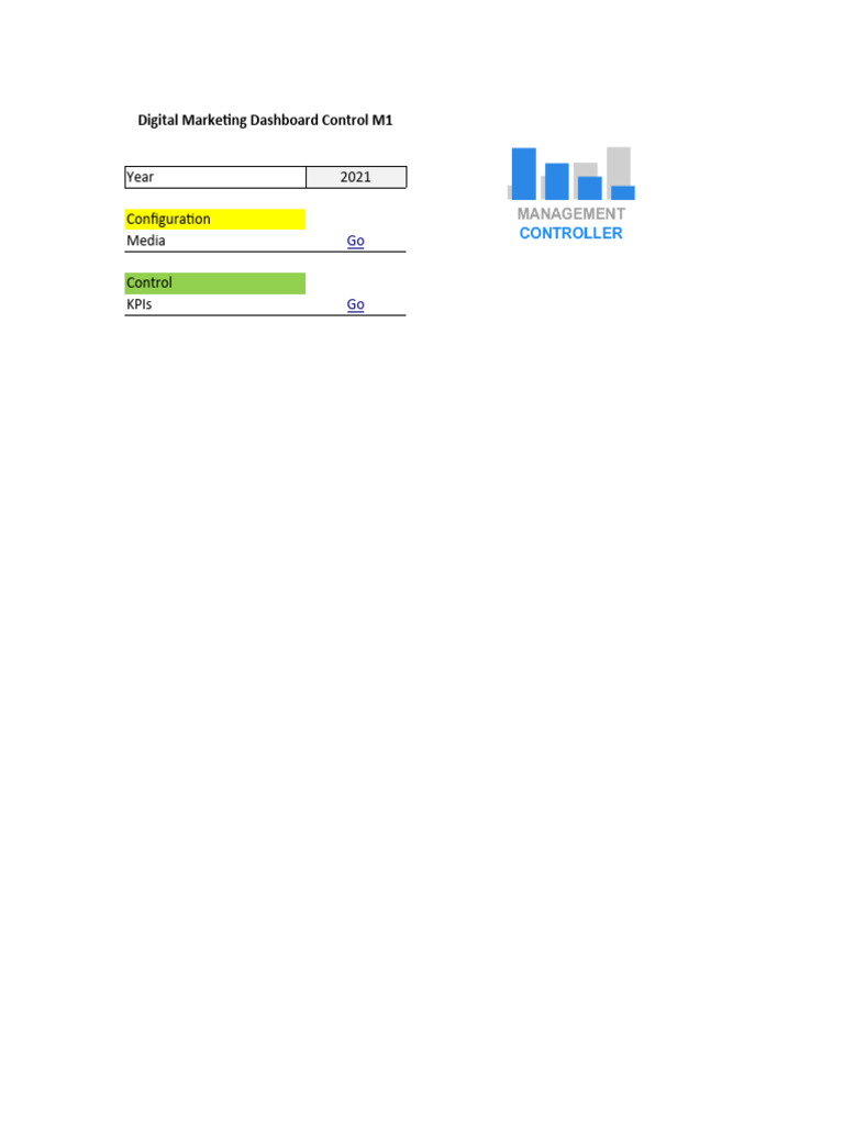 Digital Marketing Dashboard Control M1 | PDF | You Tube | Digital Marketing