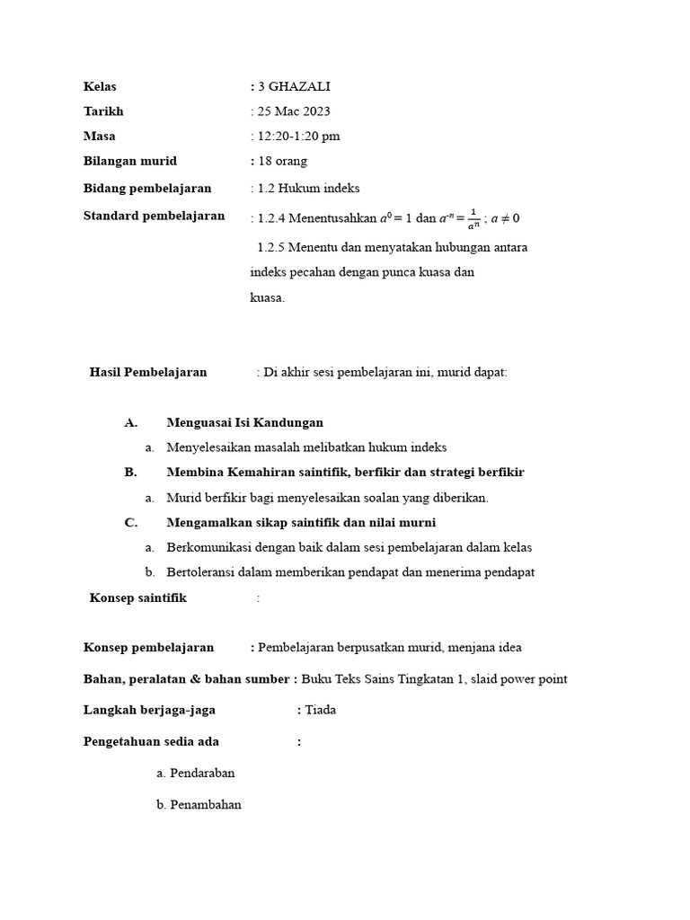 RPH MATH (25 Mac 2024) | PDF