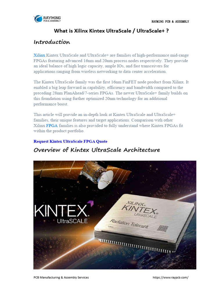 What Is Xilinx Kintex Ultrascale Ultrascale Pdf Field Programmable Gate Array Computer 