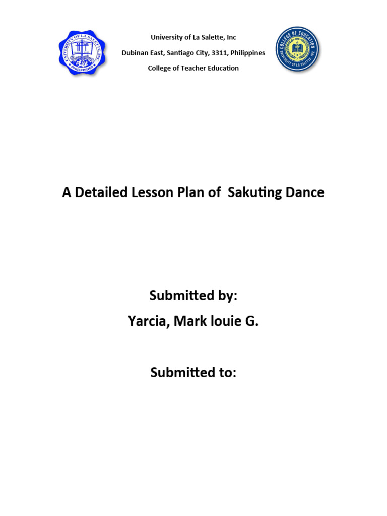 Yarcia - Lessonplan Sakuting | PDF | Performing Arts