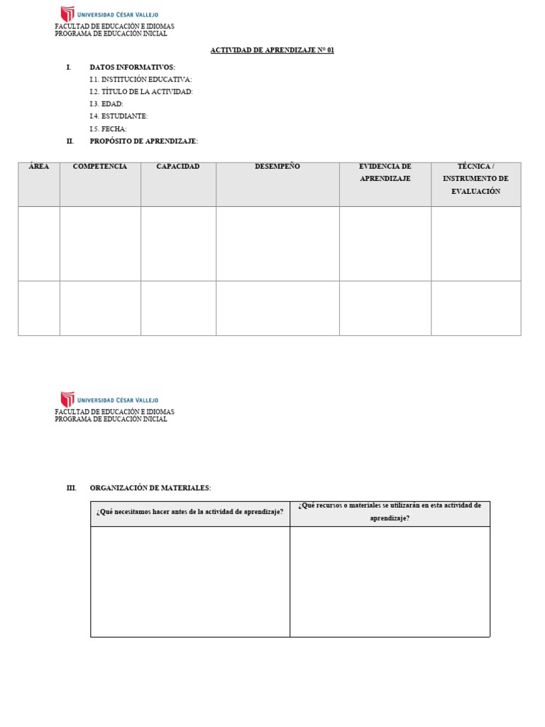 Esquema de Sesion | PDF