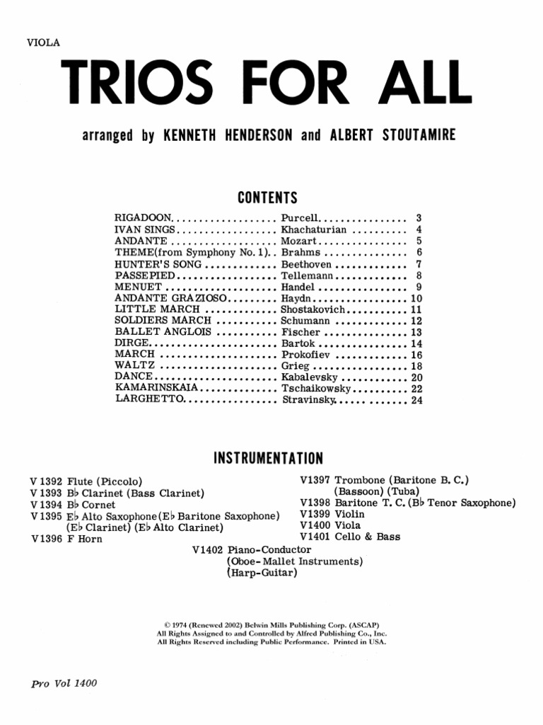 Trios-For-All Viola | PDF