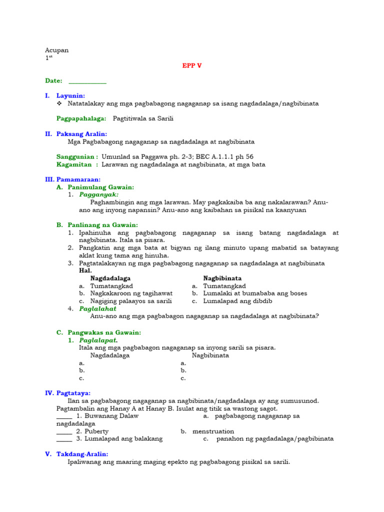 DLP - Epp 5 - 1ST-4TH | PDF