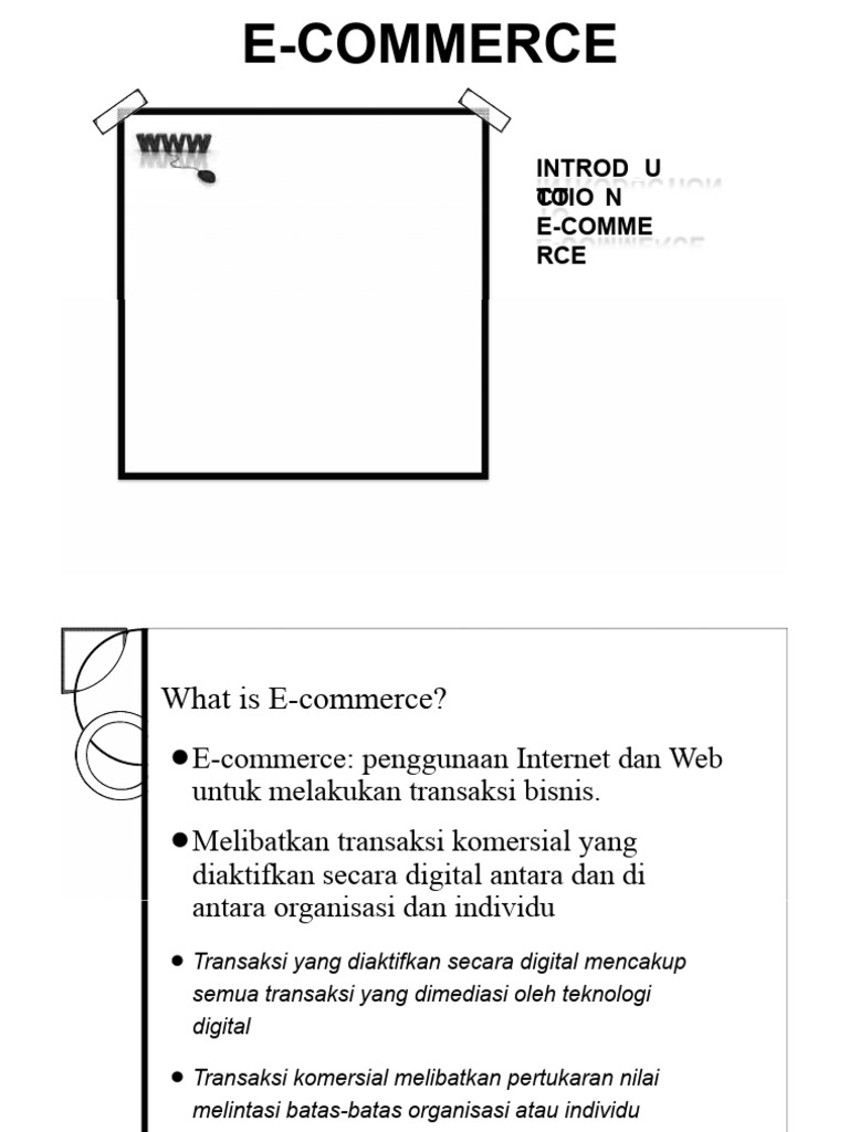 Pertemuan 1 E-Commerce | PDF | Bisnis | Komputer