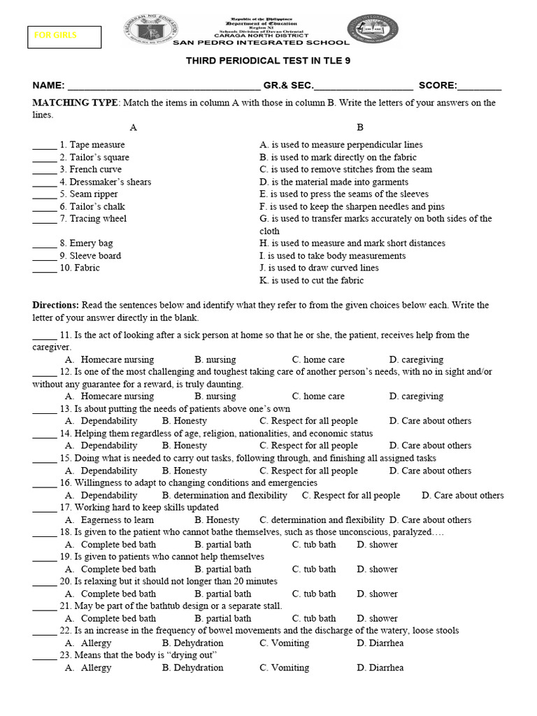 PT_G9_TLE GIRLS | PDF | Seam (Sewing) | Hair