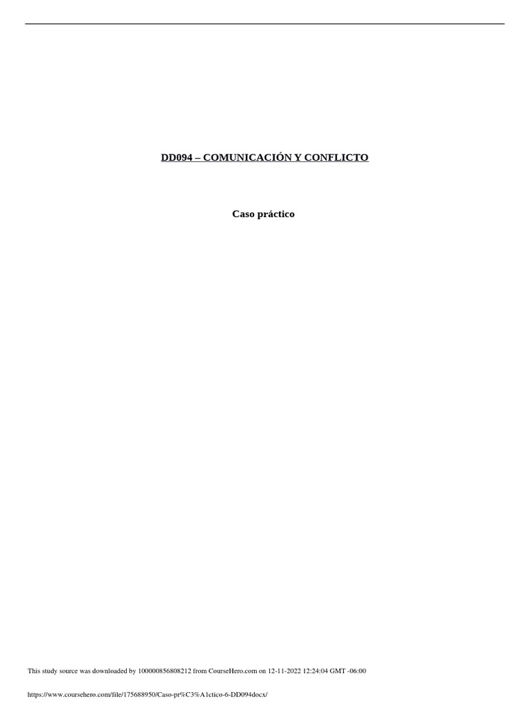 Caso PR Ctico 6 DD094 | PDF | Comunicación | Sicología
