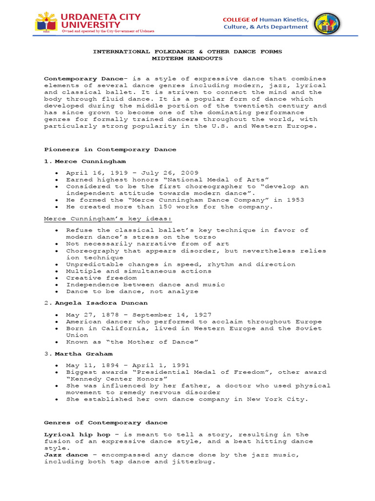Intl Folkdance Midterm Handouts 1 | PDF | Ballroom Dance | Competitive ...