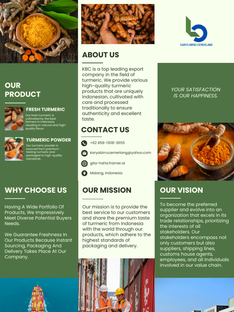 INDONESIA TURMERIC_BROCHURE | PDF | Turmeric | Business Process
