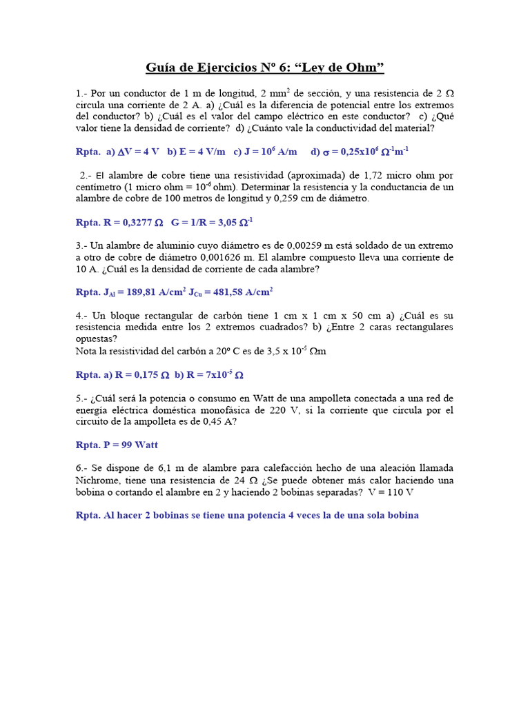 Guia Ejercicios 6 | PDF