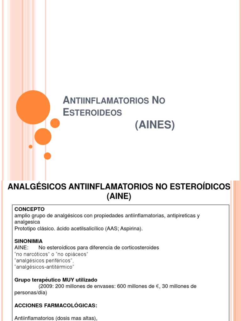 AINEs: Mecanismos y Efectos Adversos | PDF | Droga anti-inflamatoria ...