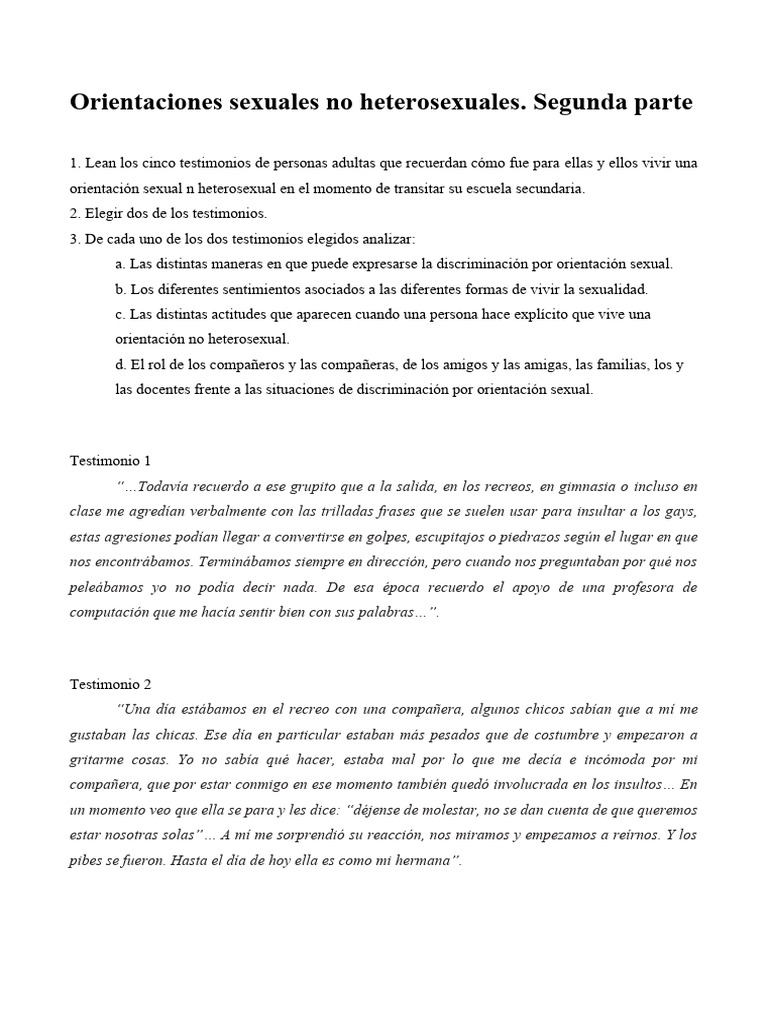 Orientaciones Sexuales No Heterosexuales | PDF | Heterosexualidad