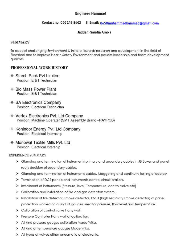 Engr Hammad-3 | PDF | Calibration | Safety