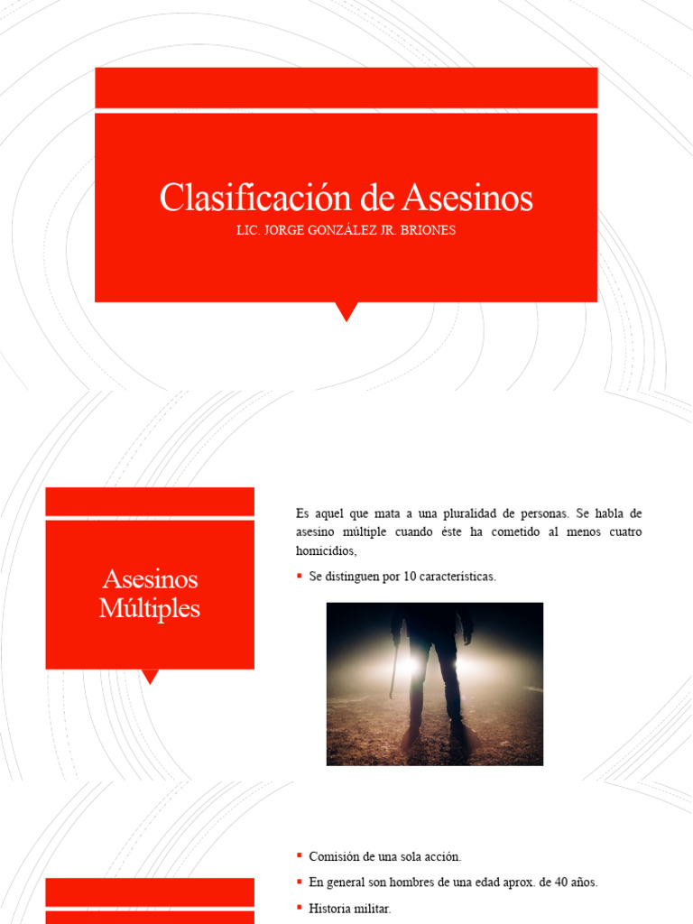Clasificación de Asesinos | PDF