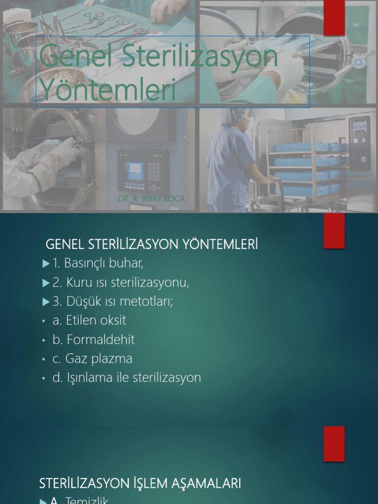 Muayenehane Pratiğinde Sterilizasyon Yöntemleri | PDF