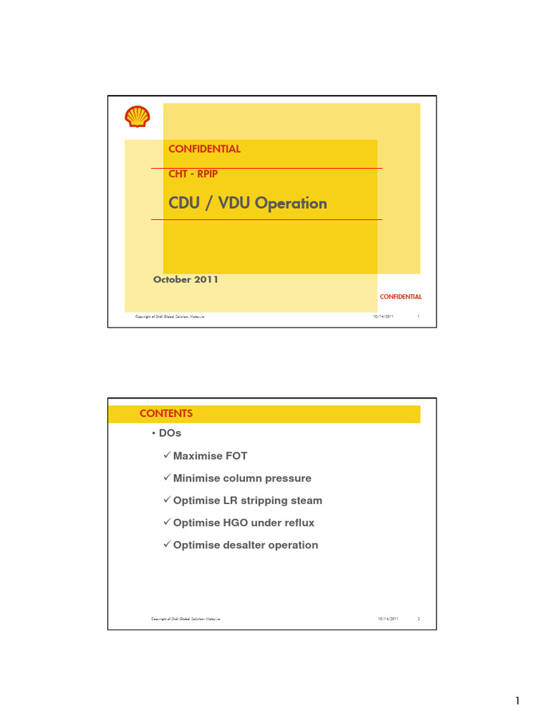 1.2 Best Practice - CDU VDU Operation | PDF | Water | Distillation