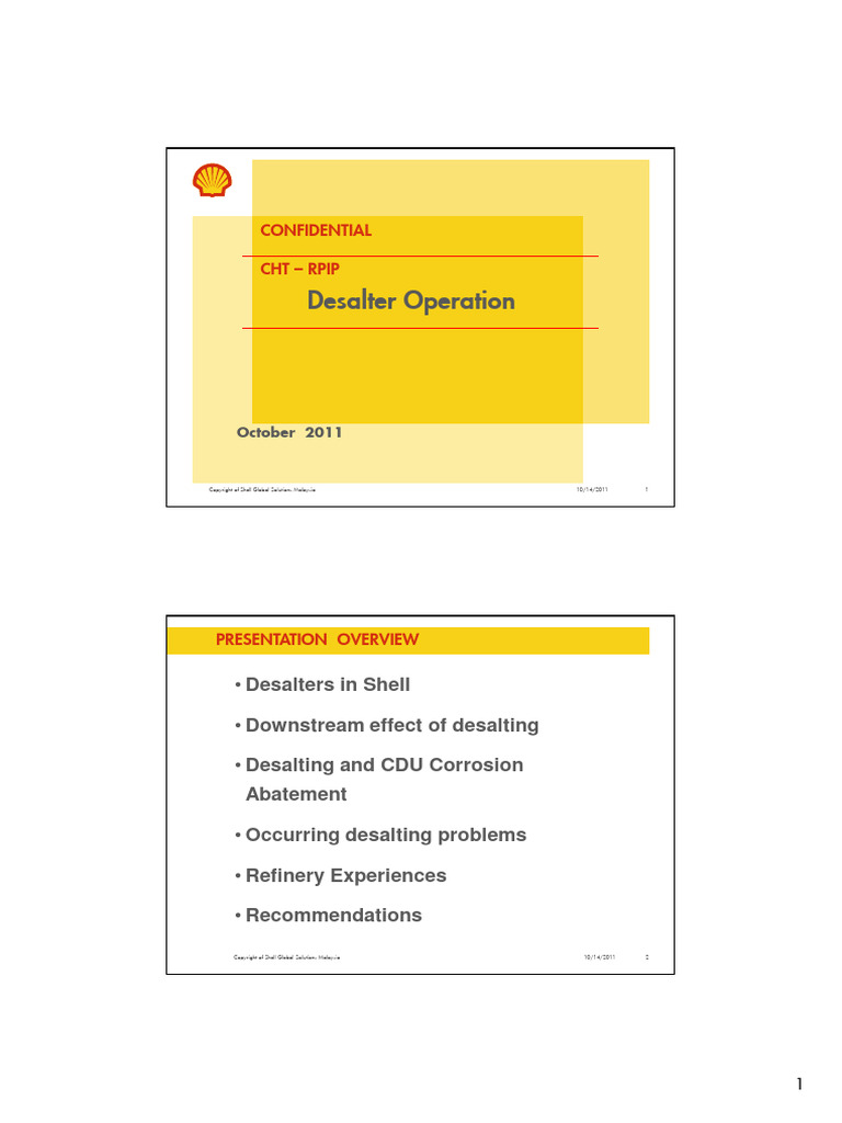 1.1 Best Practice - Desalter Operation | PDF | Oil Refinery | Corrosion