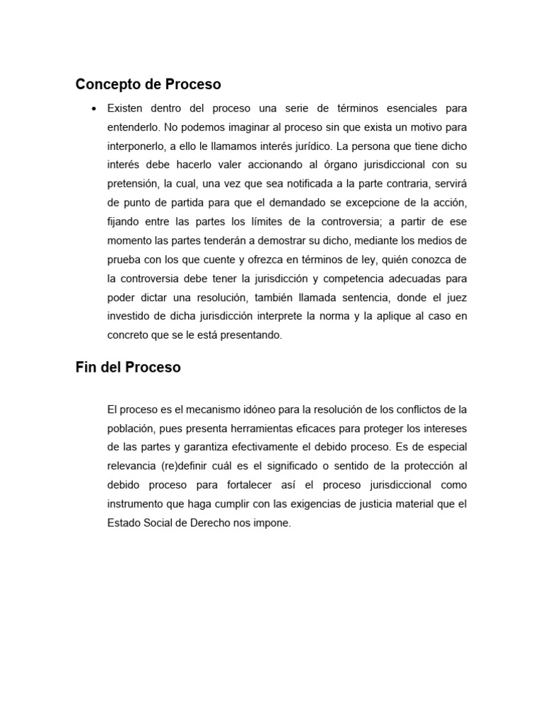 Naturaleza y Fin del Proceso Jurídico | PDF | Jurisdicción | Ciencias ...