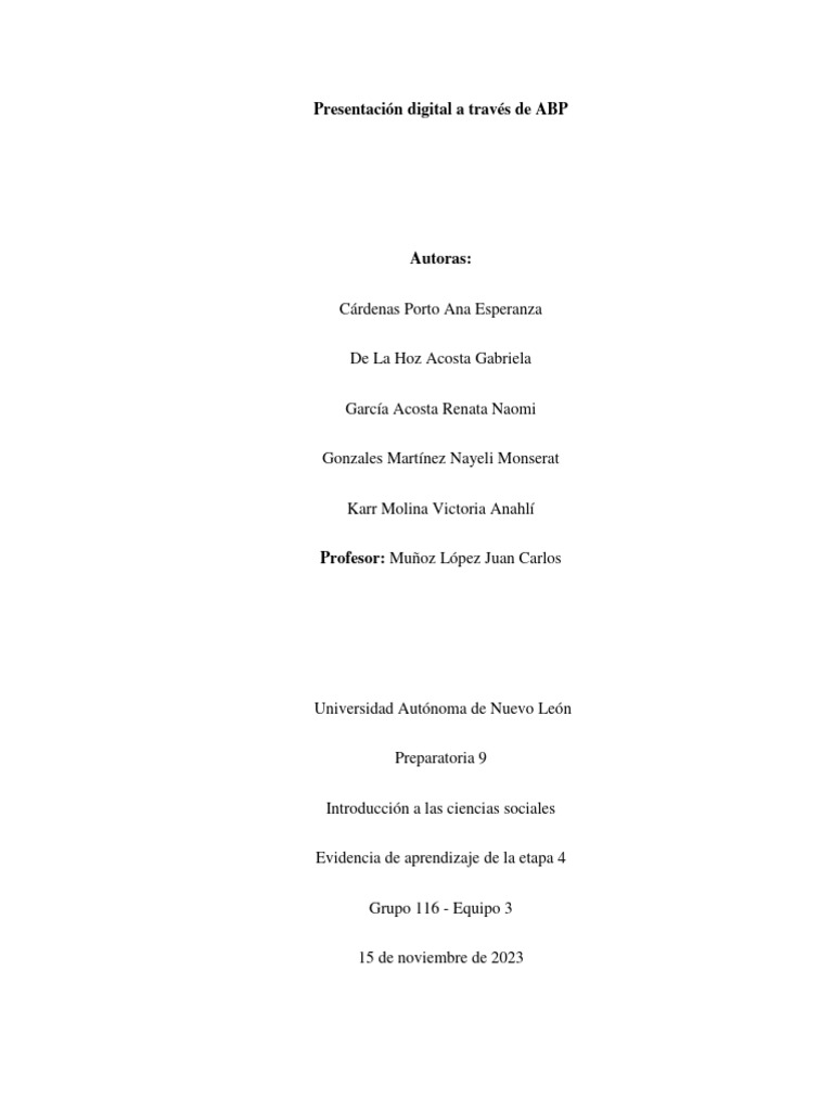 Grupo 116 - Presentación Digital A Través de Abp-Equipo 3 | PDF | Motivación | Motivacional