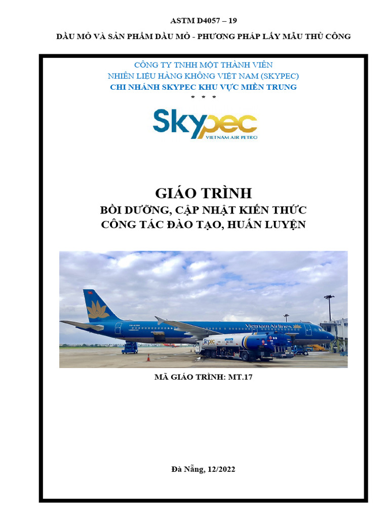 (Mới 1) PHƯƠNG PHÁP LẤY MẪU ASTM-D4057 | PDF