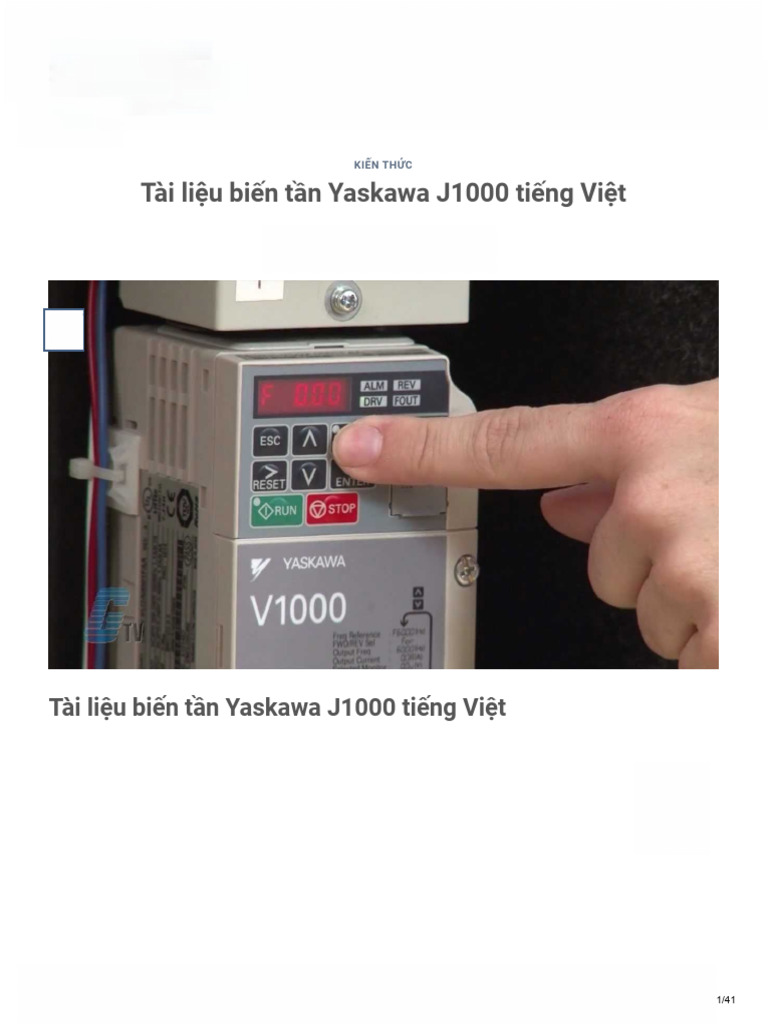 Tài Liệu Biến Tần Yaskawa J1000 Tiếng Việt | PDF