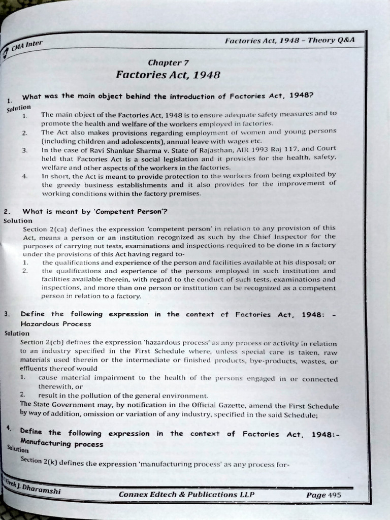 Factories Act, 1948 | PDF