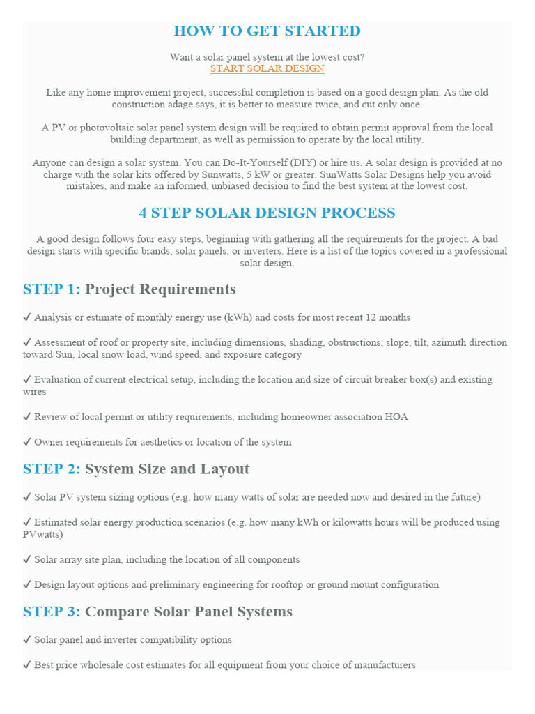 DIY Solar Panel Design Guide | PDF | Photovoltaics | Photovoltaic System