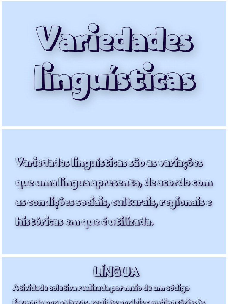 Variedades Linguísticas | PDF