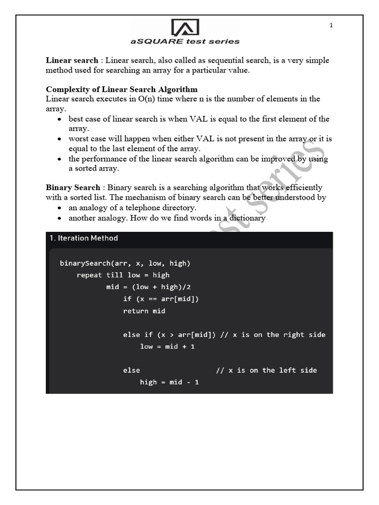 Bds Notes For Serching Sorting | PDF | Algorithms | Algorithms And Data ...