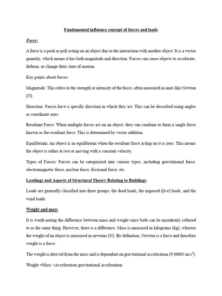 Loadings and Aspects of Structural Theory Relating To Buildings | PDF ...