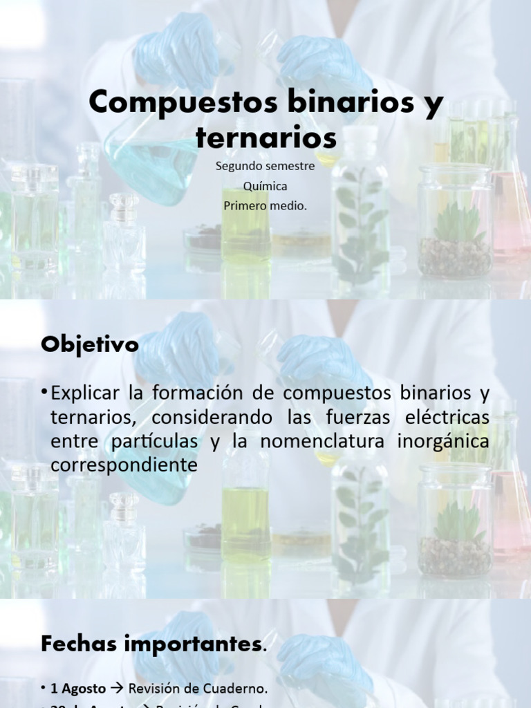 Compuestos Binarios y Ternarios en Química | PDF | Compuestos químicos ...