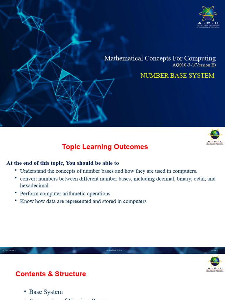 Number Base Systems in Computing | PDF | Decimal | Mathematical Notation