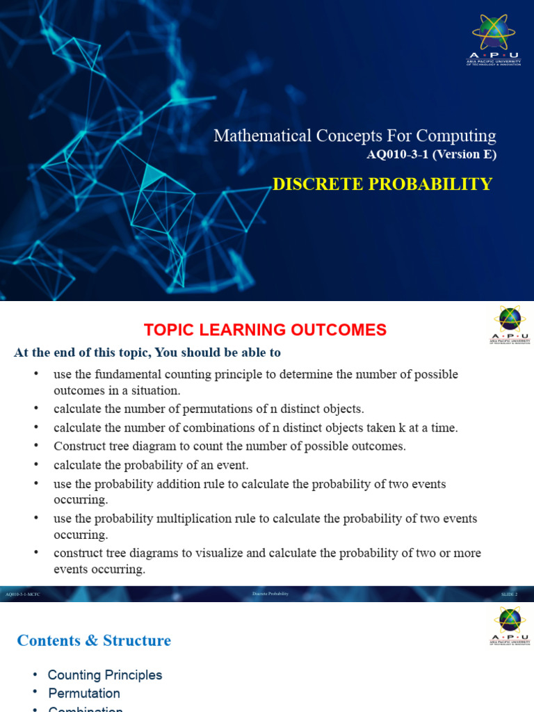 Discrete Probability | PDF | Discrete Mathematics | Probability