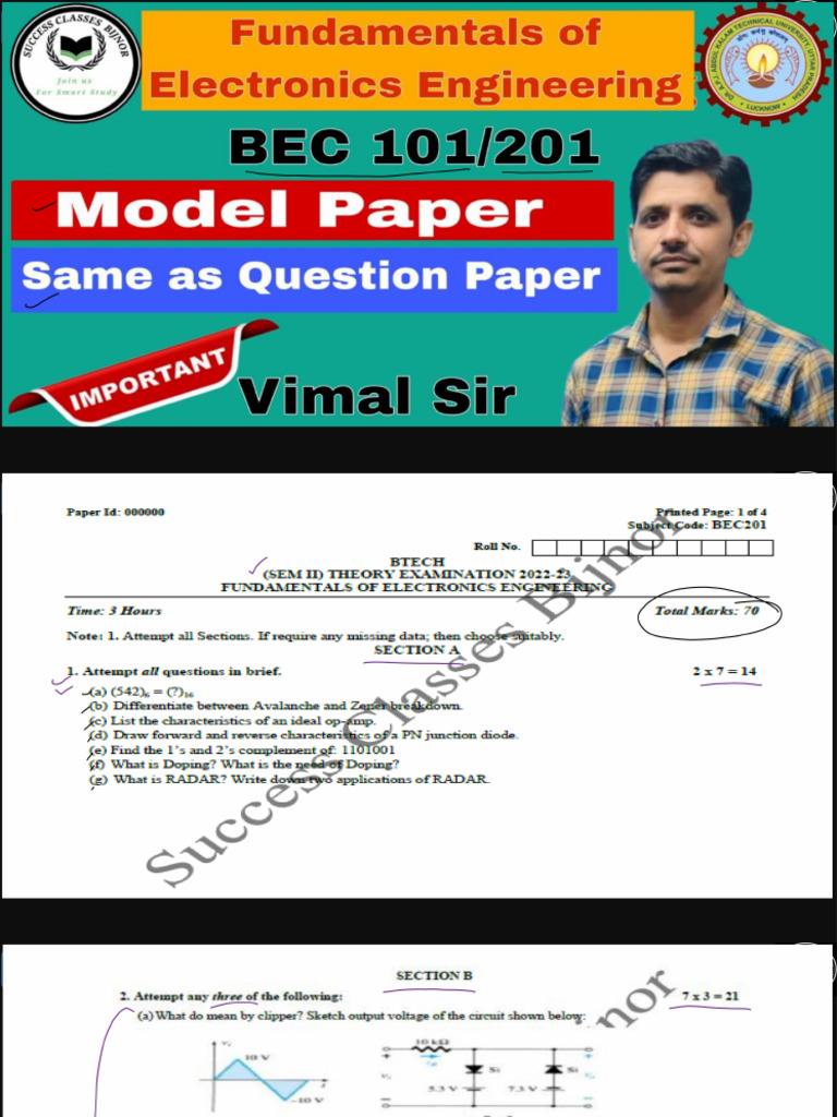 Fec Model Paper Solution | PDF