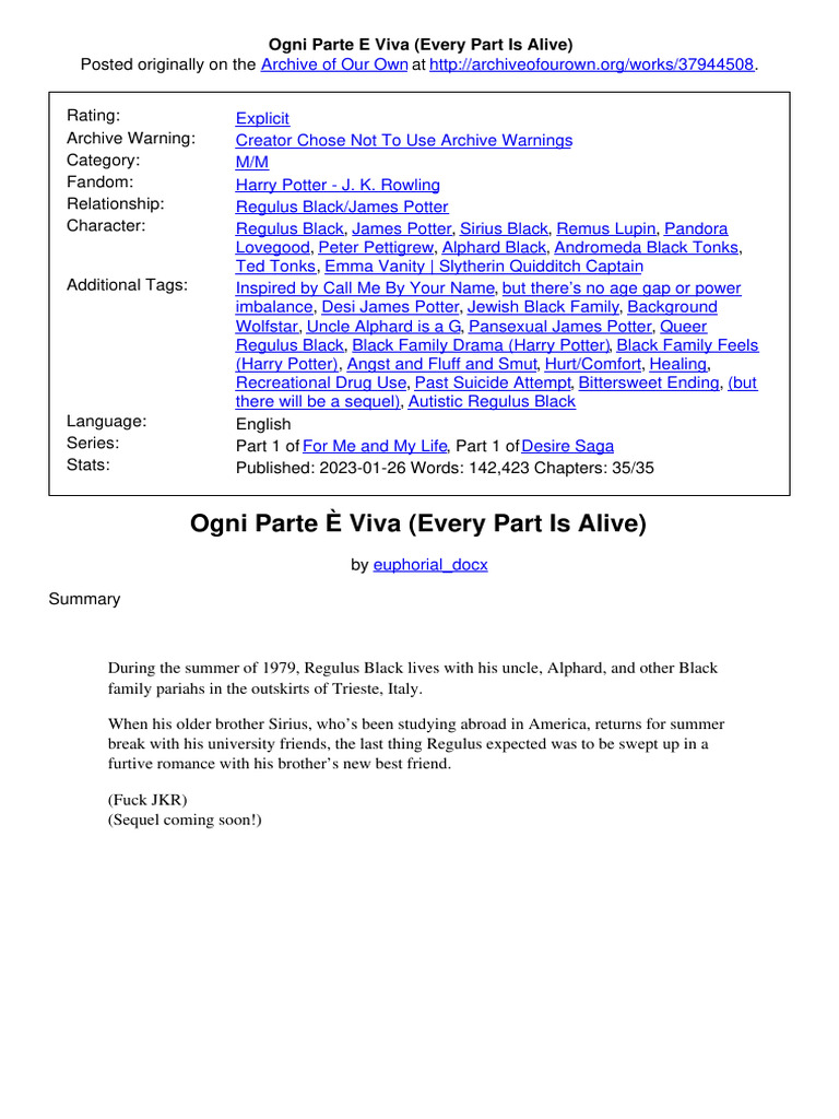 Ogni Parte E Viva Every | PDF | Harry Potter
