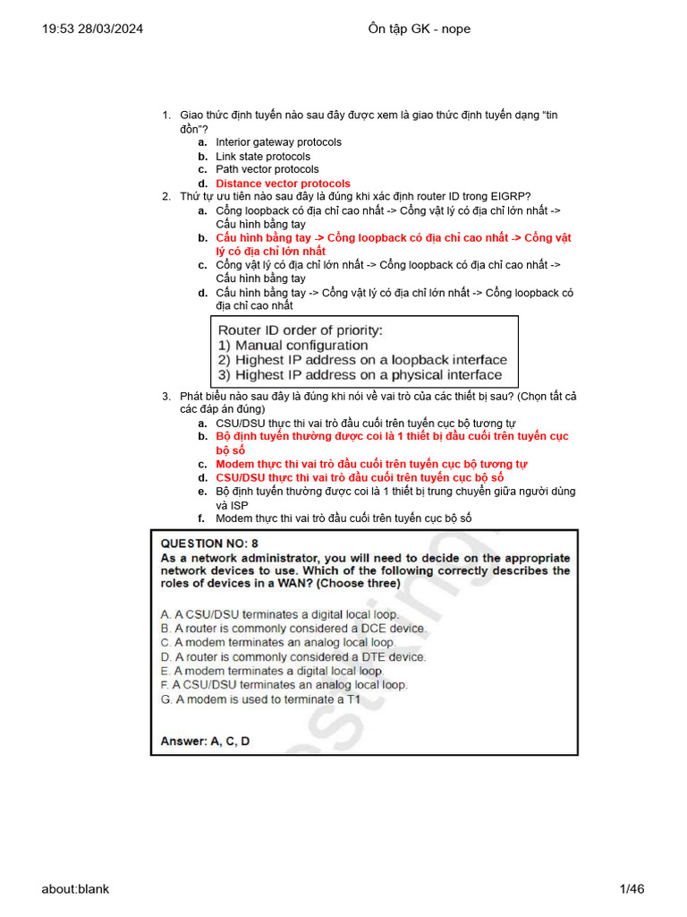 Ôn tập GK - nope | PDF